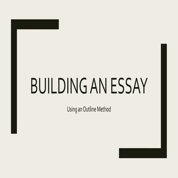 Building an Essay 8am | PPT