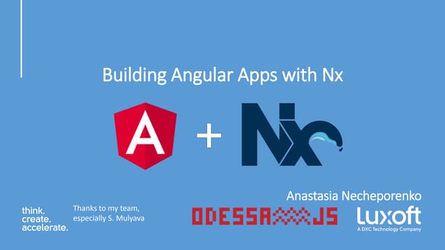 Building Angular Apps With Nx By Anastasia Necheporenko Ppt
