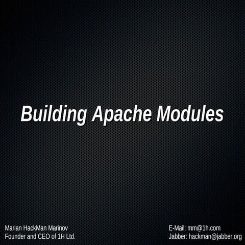 Building Apache Modules Ppt 8348