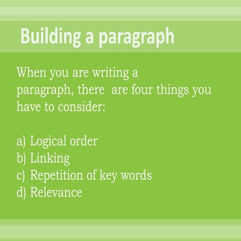 Building a paragraph | PPTX