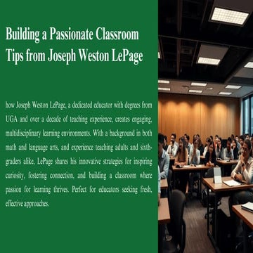 Dynamic Lesson Planning: Joseph Weston LePage Strategy | PDF