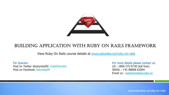 Building Application With Ruby On Rails Framework Pdf Programming Languages Computing