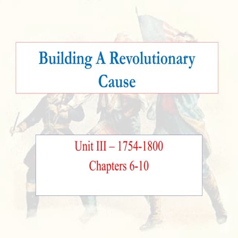 Revolutionary War Causes and Era. APUSH Period 2 | PPTX