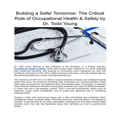 Building a Safer Tomorrow_ The Critical Role of Occupational Health ...