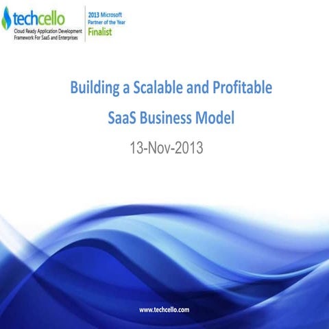 Building a scalable and profitable saa s business model | PPTX