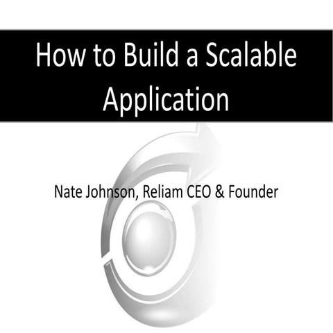 Building a scalable application- architecture considerations | PPTX