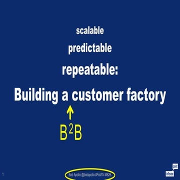 Building a scalable B2B customer factory - FOM 2014 | PPT