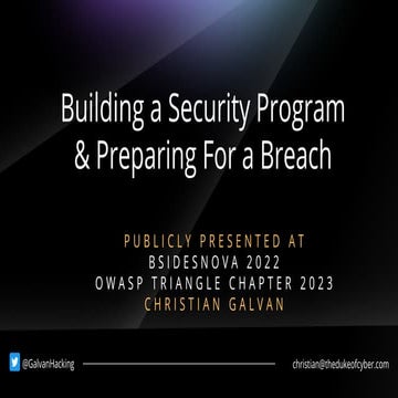 Building a Security Program & Preparing for a Breach.pdf