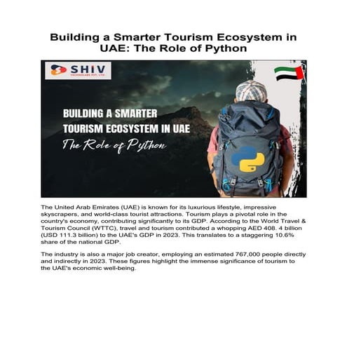 Building An Intelligent Tourism Framework In Uae With Python Pdf