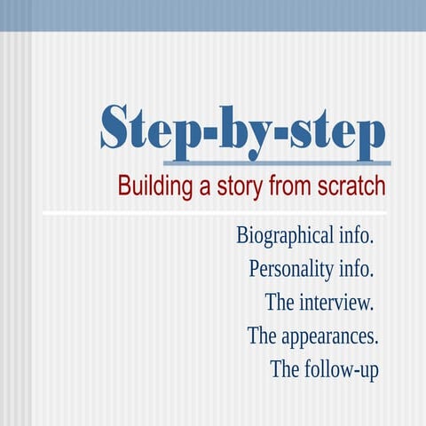 Building a story | PPT
