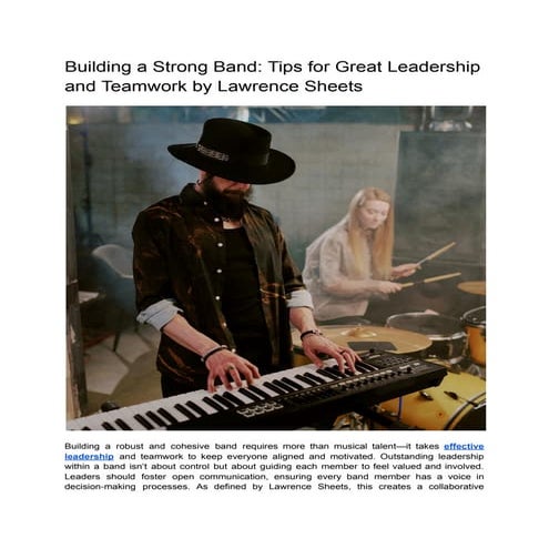 Building a Strong Band: Tips for Great Leadership and Teamwork by ...