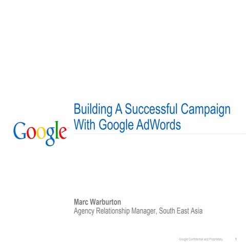 Building A Successful Campaign with Google Adwords | PPT | Search ...
