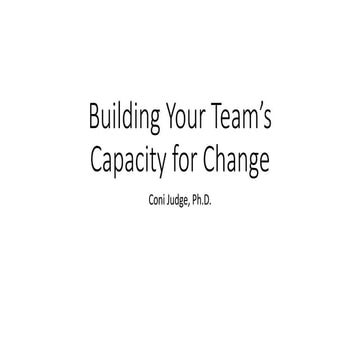 Building a team's capacity for change | PPTX
