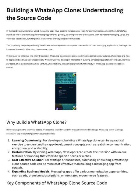 Whatsapp Clone | PDF | Computing | Technology & Computing