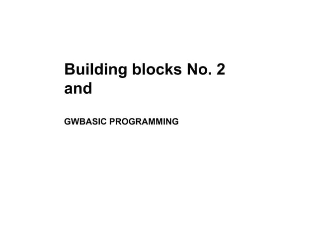 Building blocks 2 | PPT Building blocks 2 | PPT