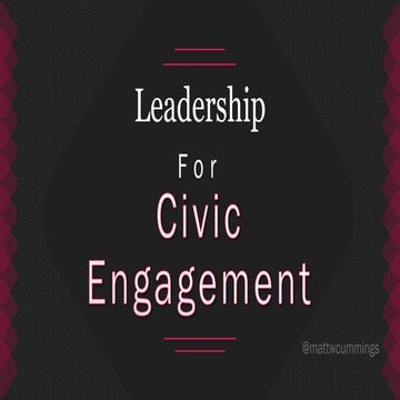 Building Blocks for Civic Leadership | PDF