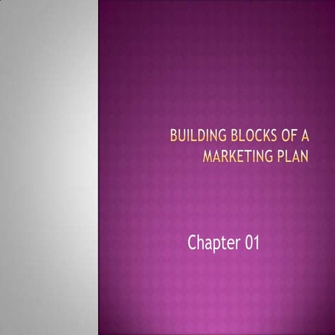 Building blocks of a marketing plan chapter 01 | PPTX