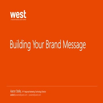 Building Your Brand Message, Mission Statement, and Core Values | PPT ...