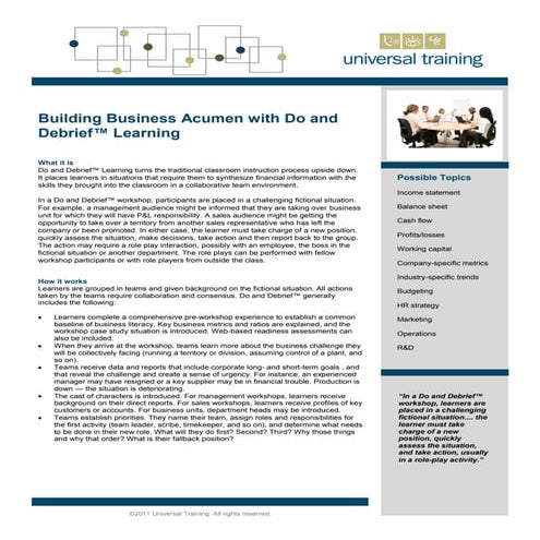 Building Business Acumen | PDF