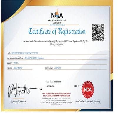 Building Certificate.pdf THAT IS A WORK ART | PDF