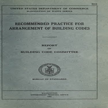 HOOVER'S BUILDING CODE COMMITTEE REPORT -- 1925 | PDF