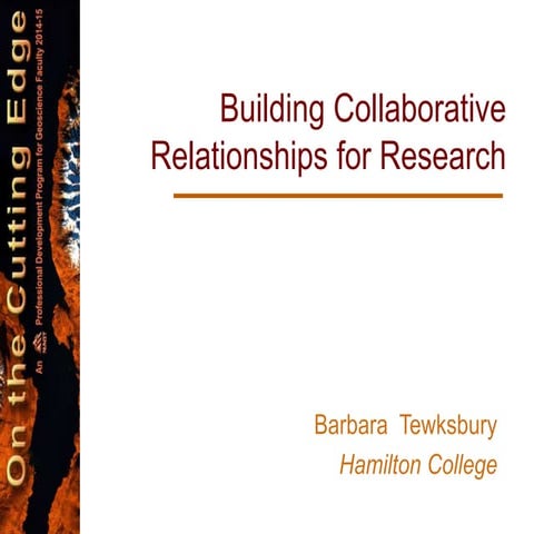 Building Collaborative Relationships for Research | PPTX