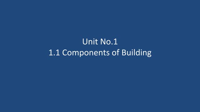 components of buildings | PPTX