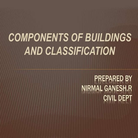 Building components and classification | PPT