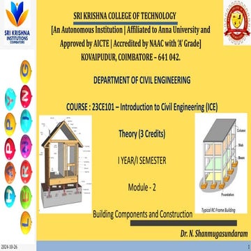 Building Components and Construction in Civil Engineering | PDF