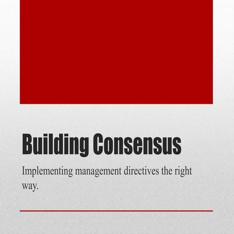 Building consensus | PPTX