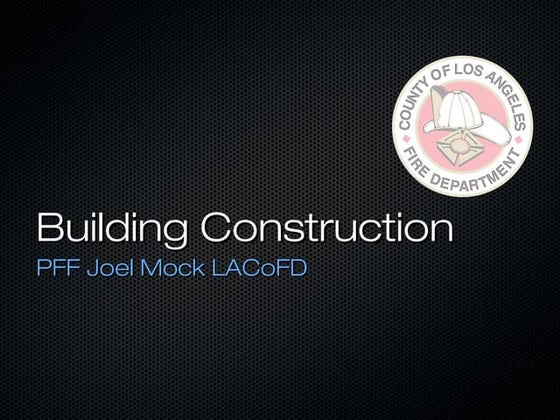 Building Construction and the Fire Service | PPTX | Construction ...