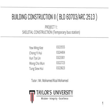 Building construction report | PPT