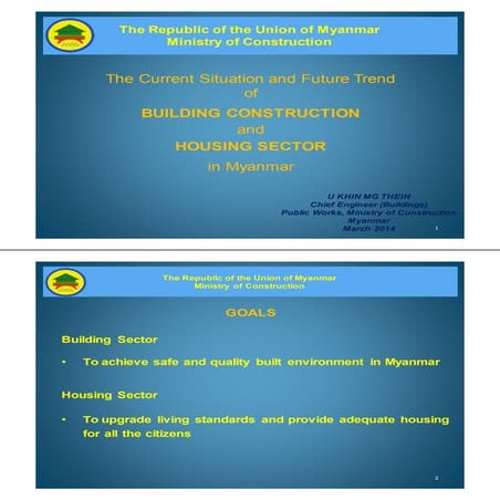 Building contruction and housing sector in myanmar 2014 | PDF