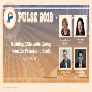 Building csm while going from on premise to saa s | PPT