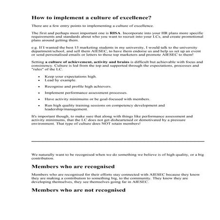 Building culture of excellence+recognition | DOC