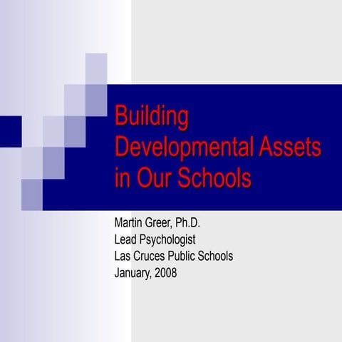 Building developmental assets in our schools | PPT