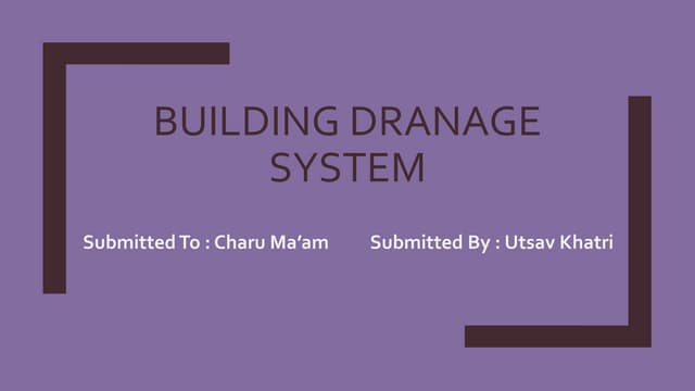 Drainage system | PPT