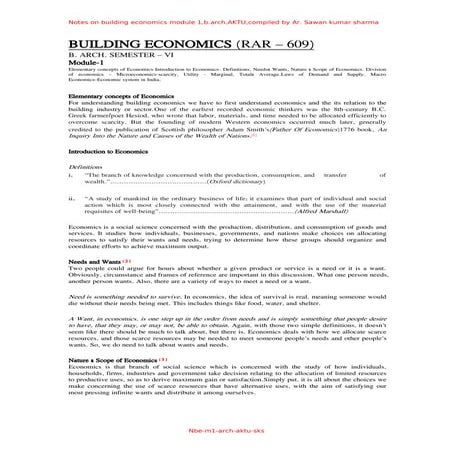 Building economics complete notes m1 m2m3m4 AKTU | PDF