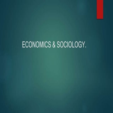 Economics & sociology | PPT