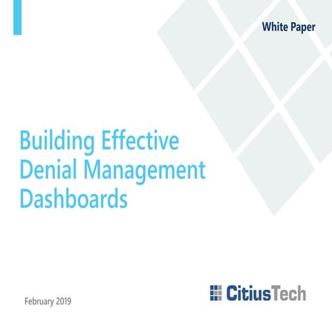 Building Effective Denial Management Dashboards | PDF