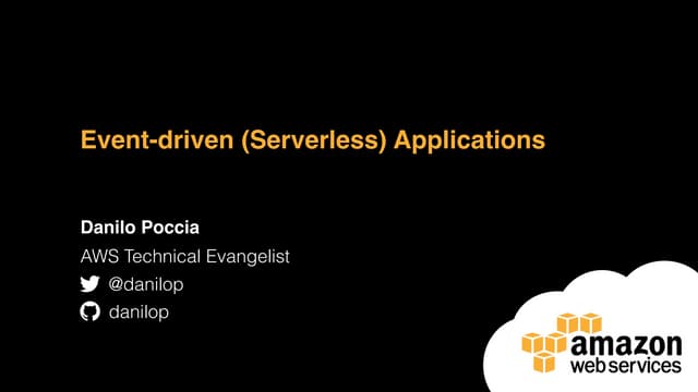 Building Event-driven Serverless Apps | PPT Building Event-driven Serverless Apps | PPT