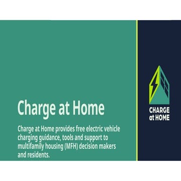 Charge at Home: Building EV Ready Communities | PPTX