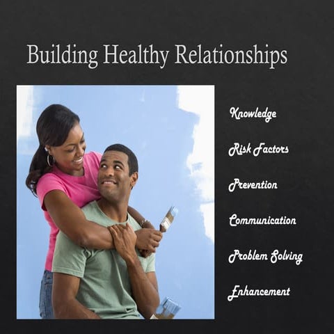 Building Healthy Relationships is necessary in the community | PPTX