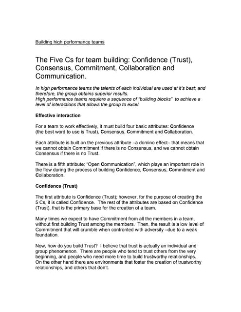 Building Unbreakable Trust In Teams | PPTX