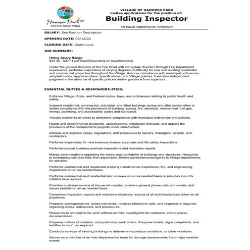 South Holland Building Inspector | DOCX