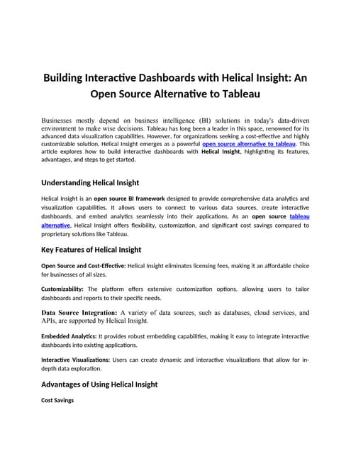 Helical Insight The Best Open Source BI Tool for Alternative to Tableau.pptx