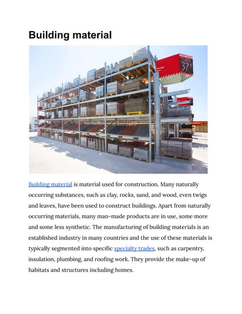 use of traditional building materials | DOCX