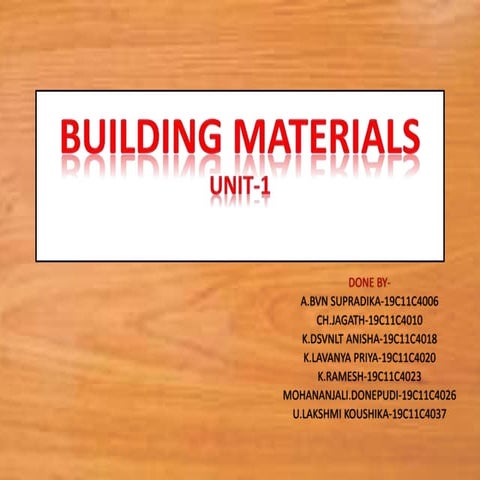 Building materials | PPT