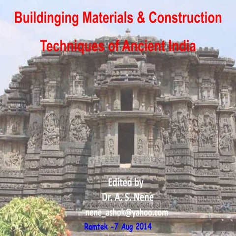 Building materials of ancient india | PPTX