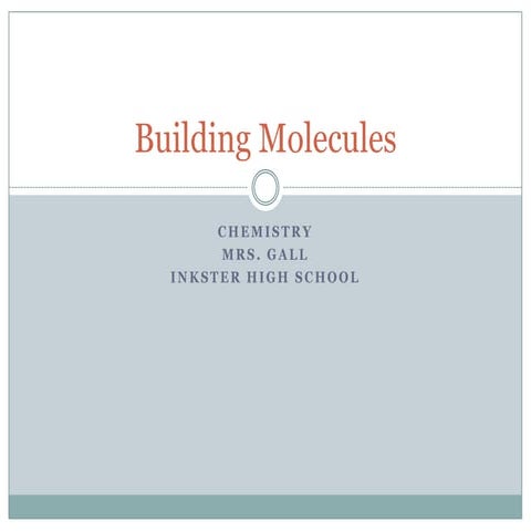 Building molecules | PPTX | Chemistry | Science